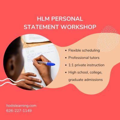 Personal Statement Workshop - Tutor Pasadena, South Pasadena, San ...