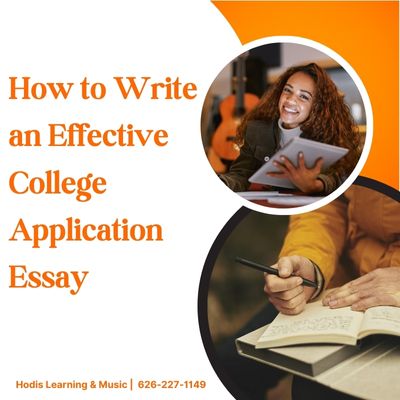How to Write an Effective College Application Essay - Tutor Pasadena ...